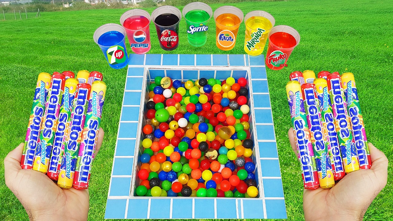 Colorful Candy VS Coca Cola of Fanta How to make Magic Foam with ...