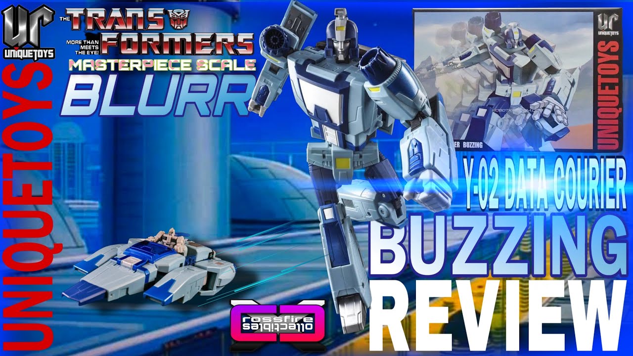 cXc Unique Toys Y-02 Data Courier BUZZING Masterpiece Scale BLURR Unboxing • Transformation ...
