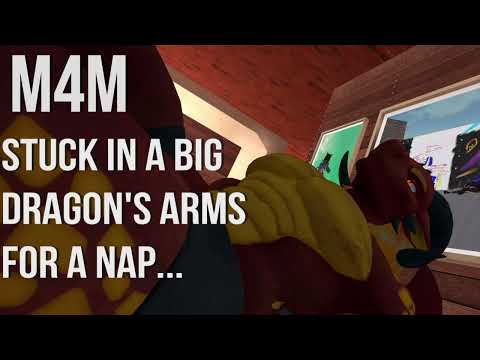 M4M ASMR Sleep Aid Roleplay - Stuck Napping in a Big Dragon's Arms