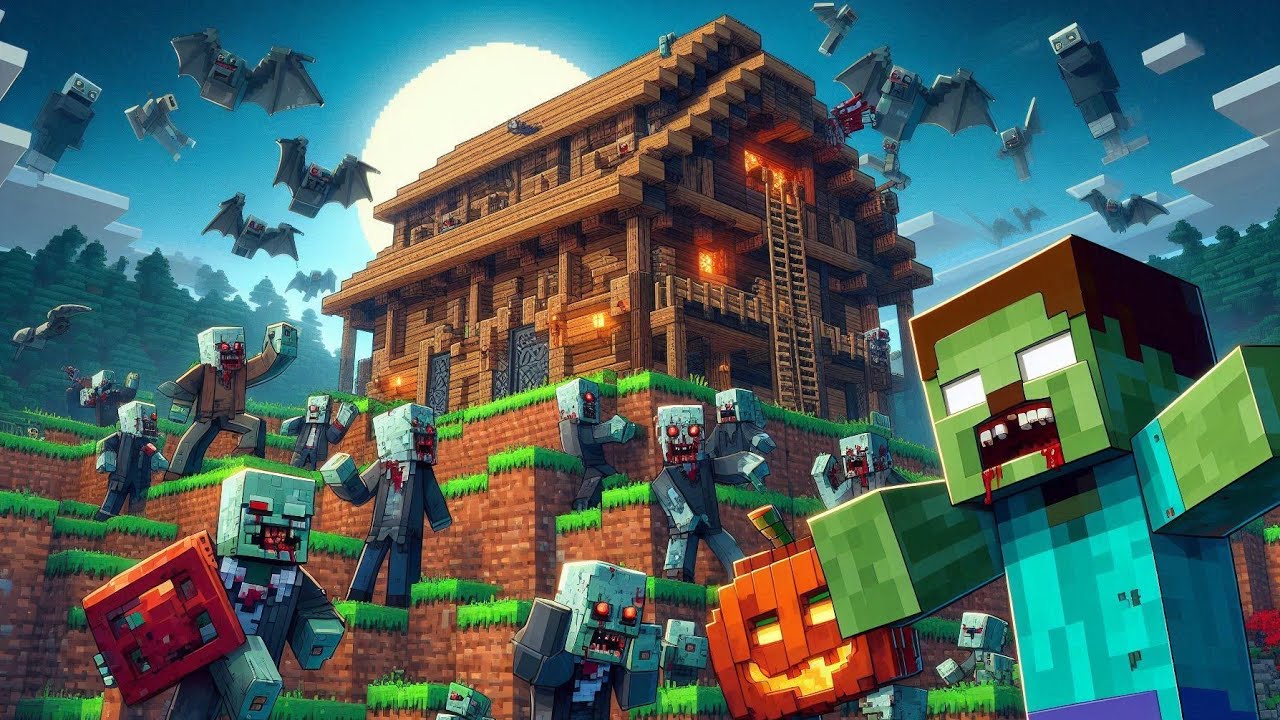 UNBELIEVABLE! We Completed the EPIC Zombie Farm Upper Base in Minecraft ...
