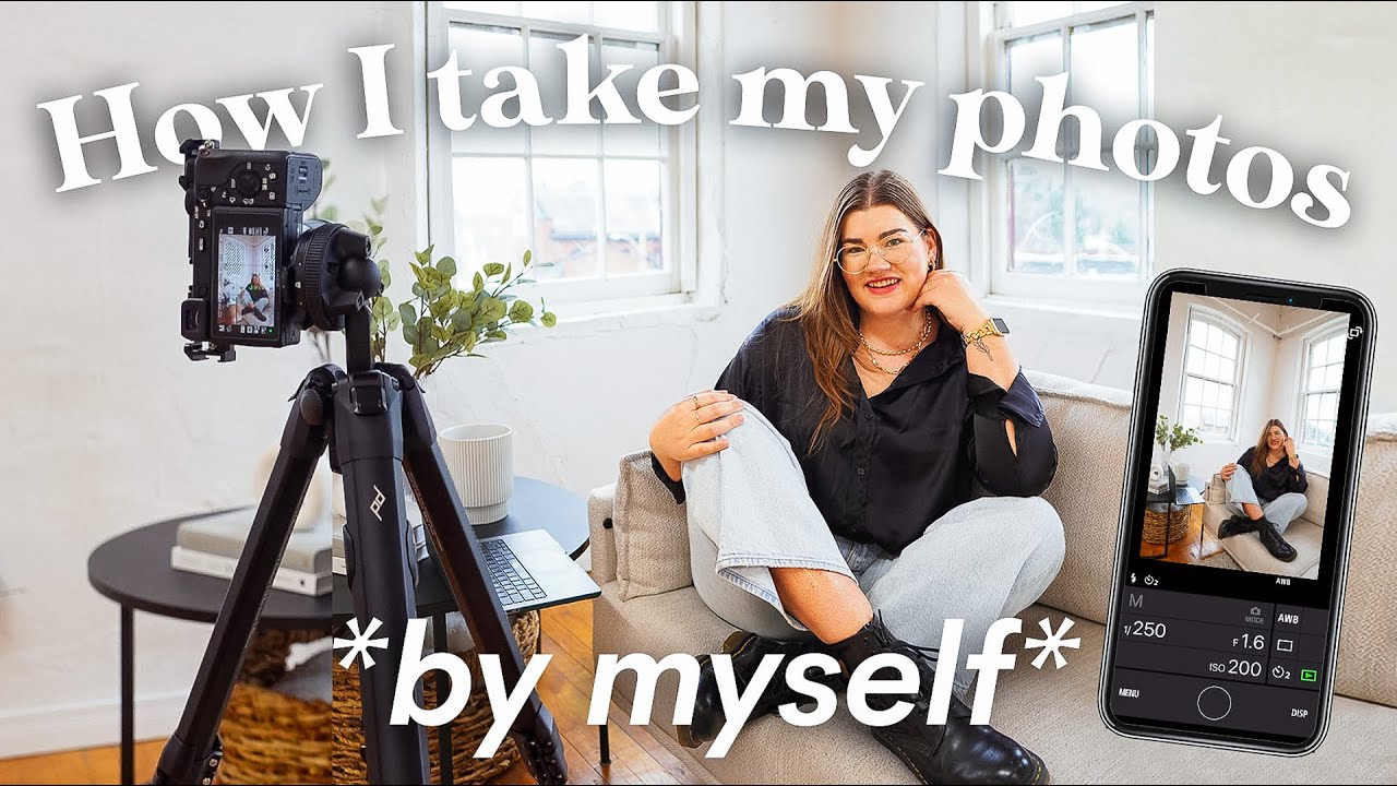 How I take my own photos - self portrait brand photo challenge 📸 - YouTube