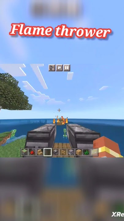 how to make flame thrower | MINECRAFT | #shorts #gaming #minecraft - YouTube