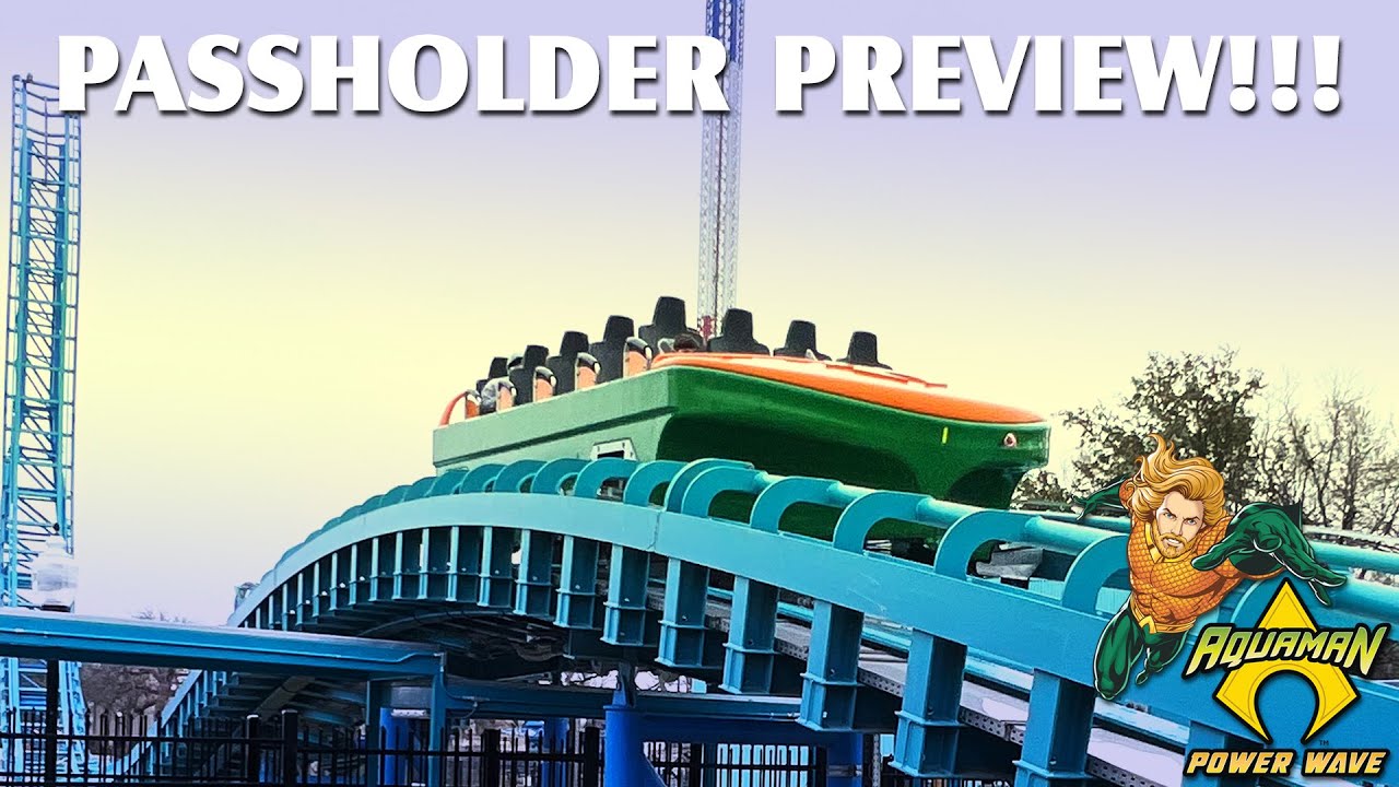 Aquaman Power Wave At Six Flags Over Texas Passholder Preview - First ...