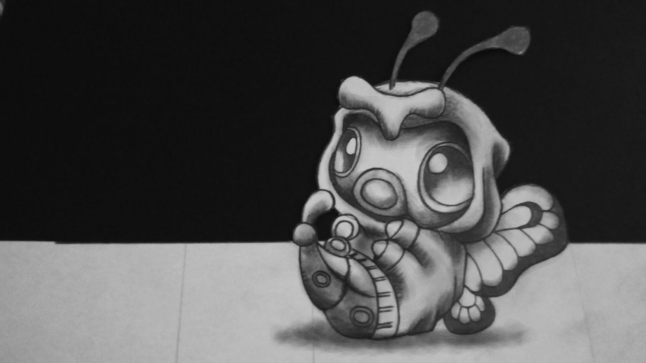 Pokemon 3D: Drawing Caterpie Pokemon (mickirway) - YouTube
