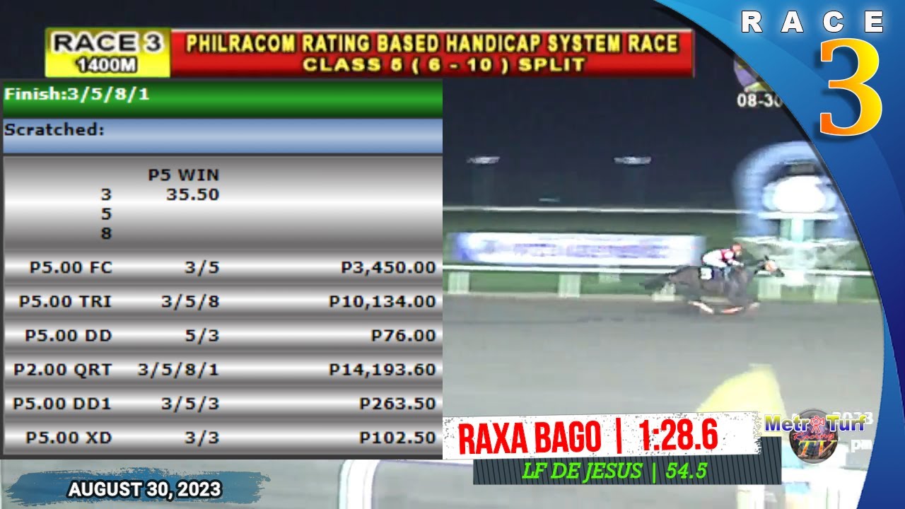 2023 Aug 30 | R03 - RAXA BAGO [1:28.6] - YouTube