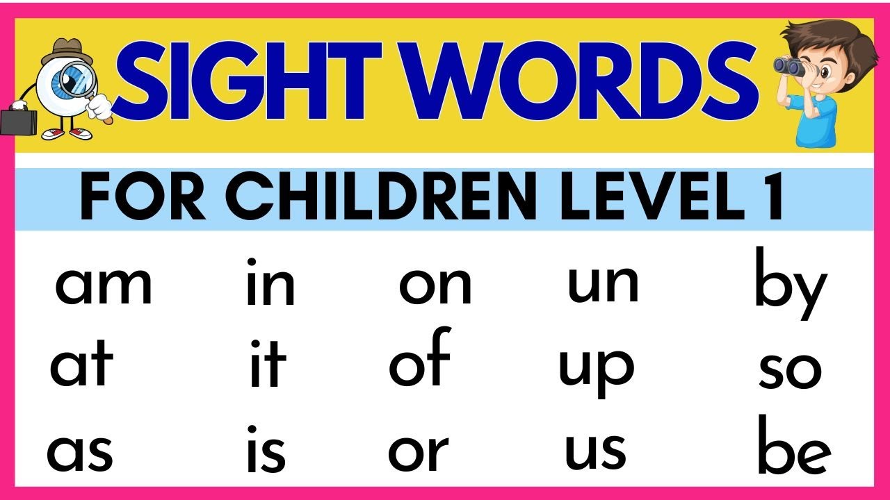 SIGHT WORDS for CHILDREN - Reading Mastery - Phonics - Home Practice ...