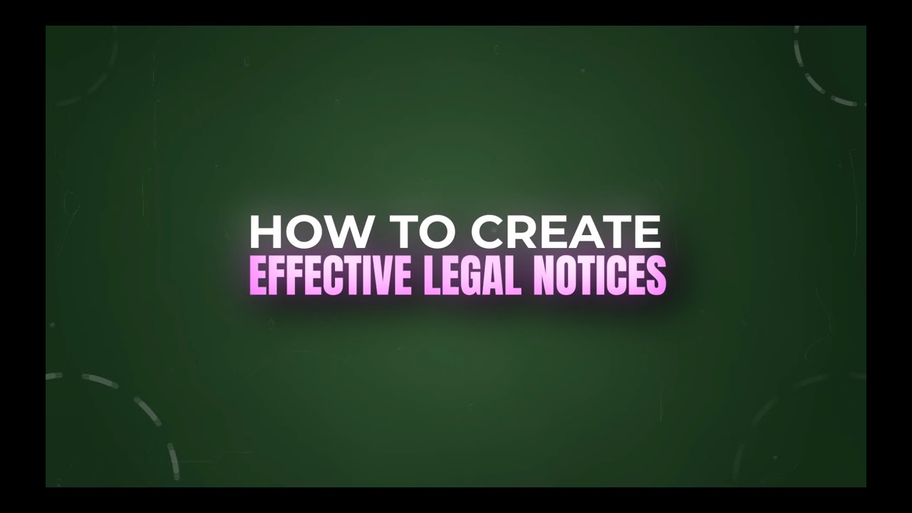 How to draft effective Legal Notices| Lawyers| Law Students| Advocates ...