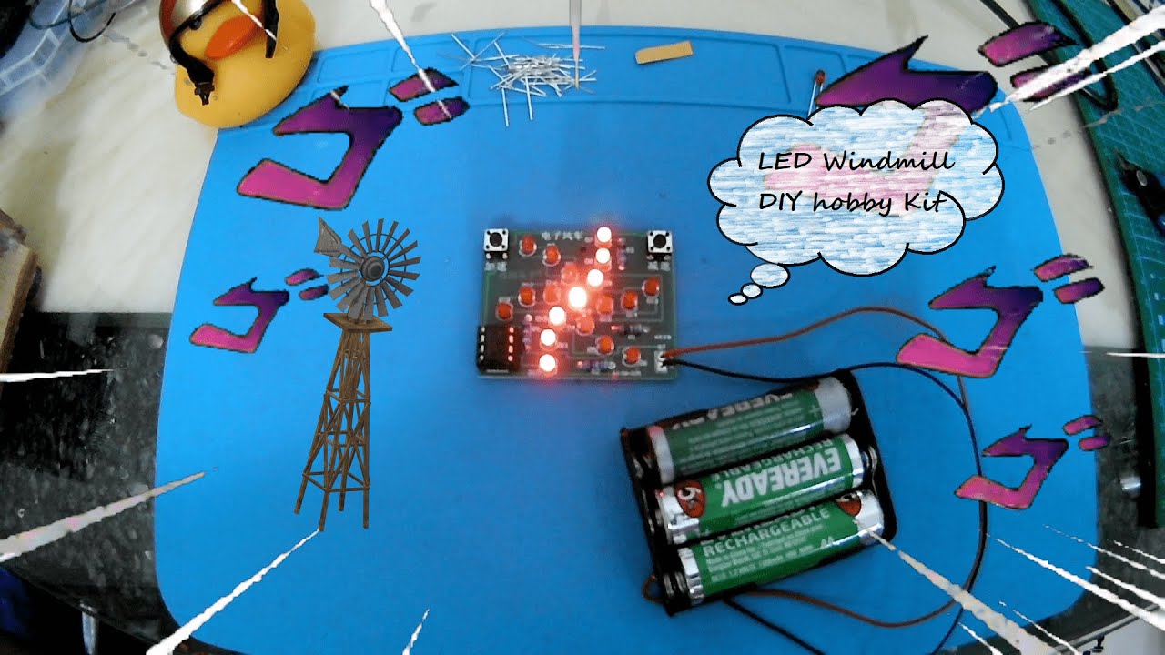 Electronic LED Windmill DIY Hobby Kit - YouTube