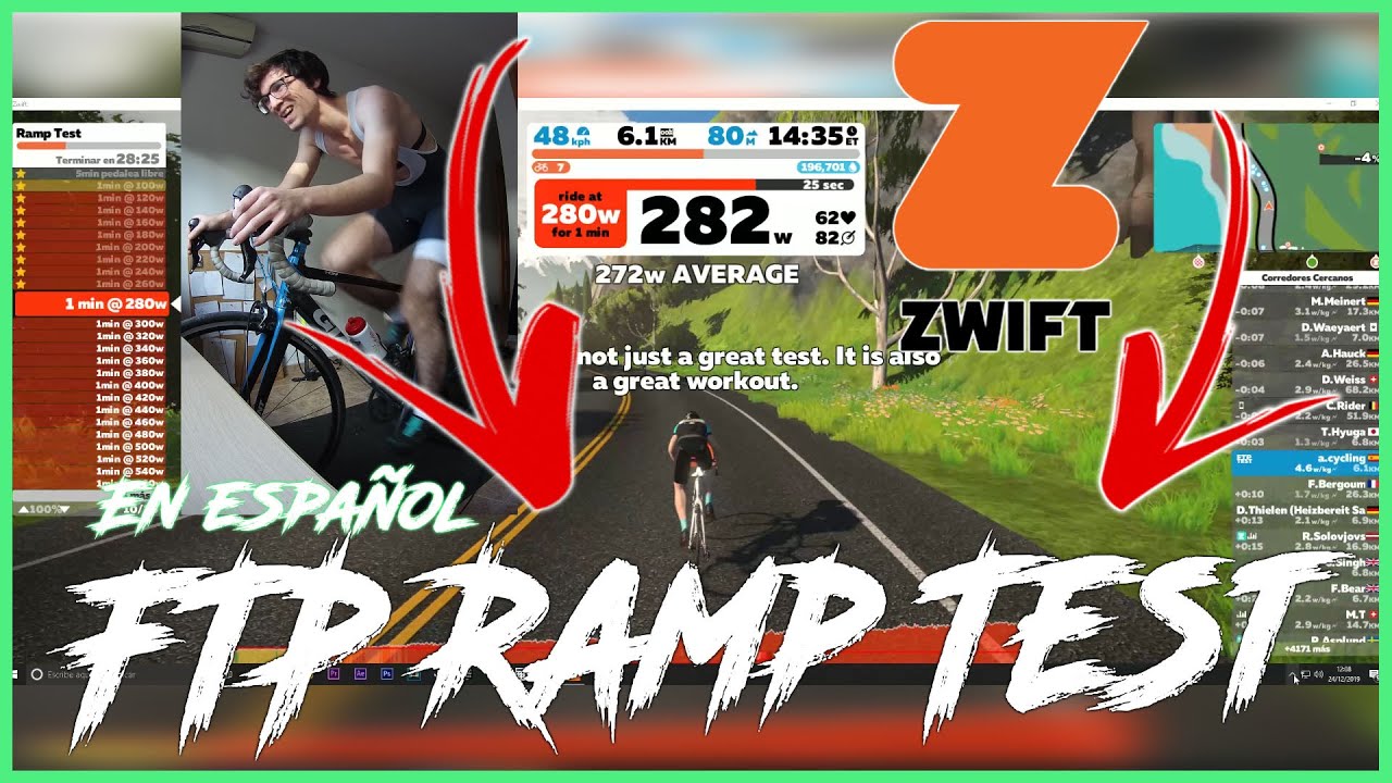 🚵 RAMP TEST en ESPAÑOL [ ZWIFT FTP ramp test ] Como hacer un test de ...