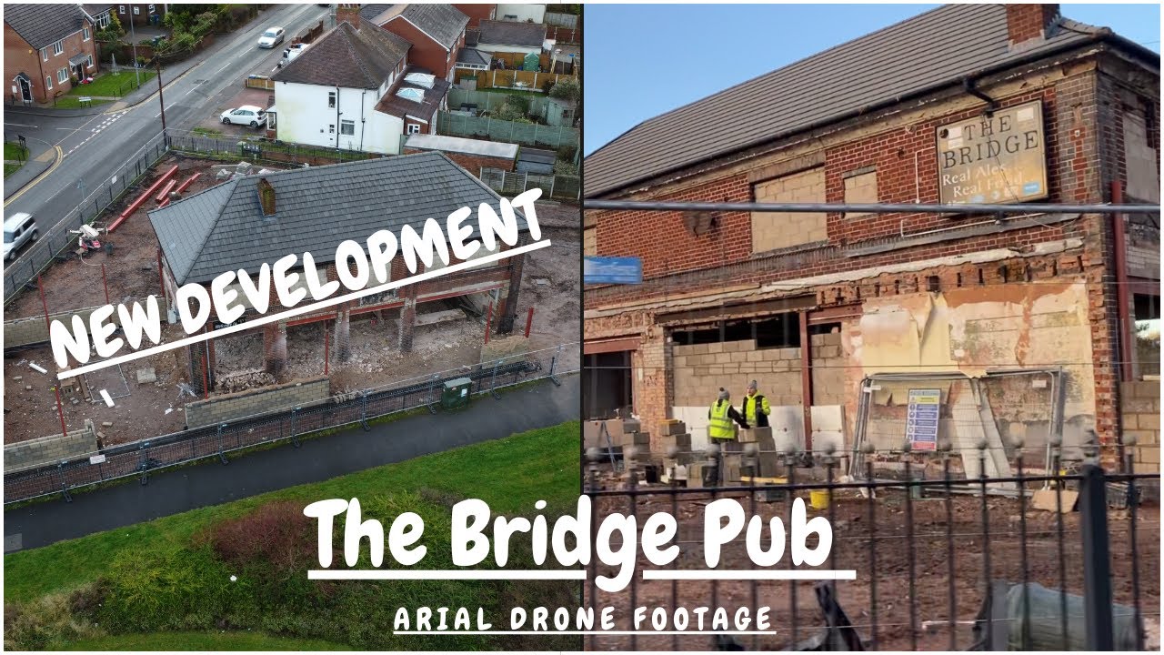 The Bridge Pub [ Soon to be Starbucks [ Cannock ] Arial Drone Footage ...