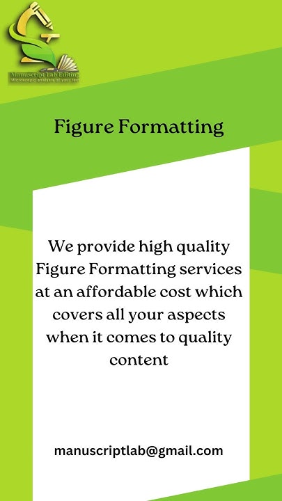 Figure Formatting - YouTube