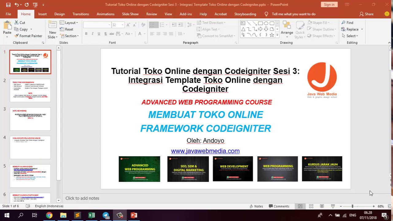 Tutorial Toko Online dengan Codeigniter Sesi 3 Integrasi Template Toko ...