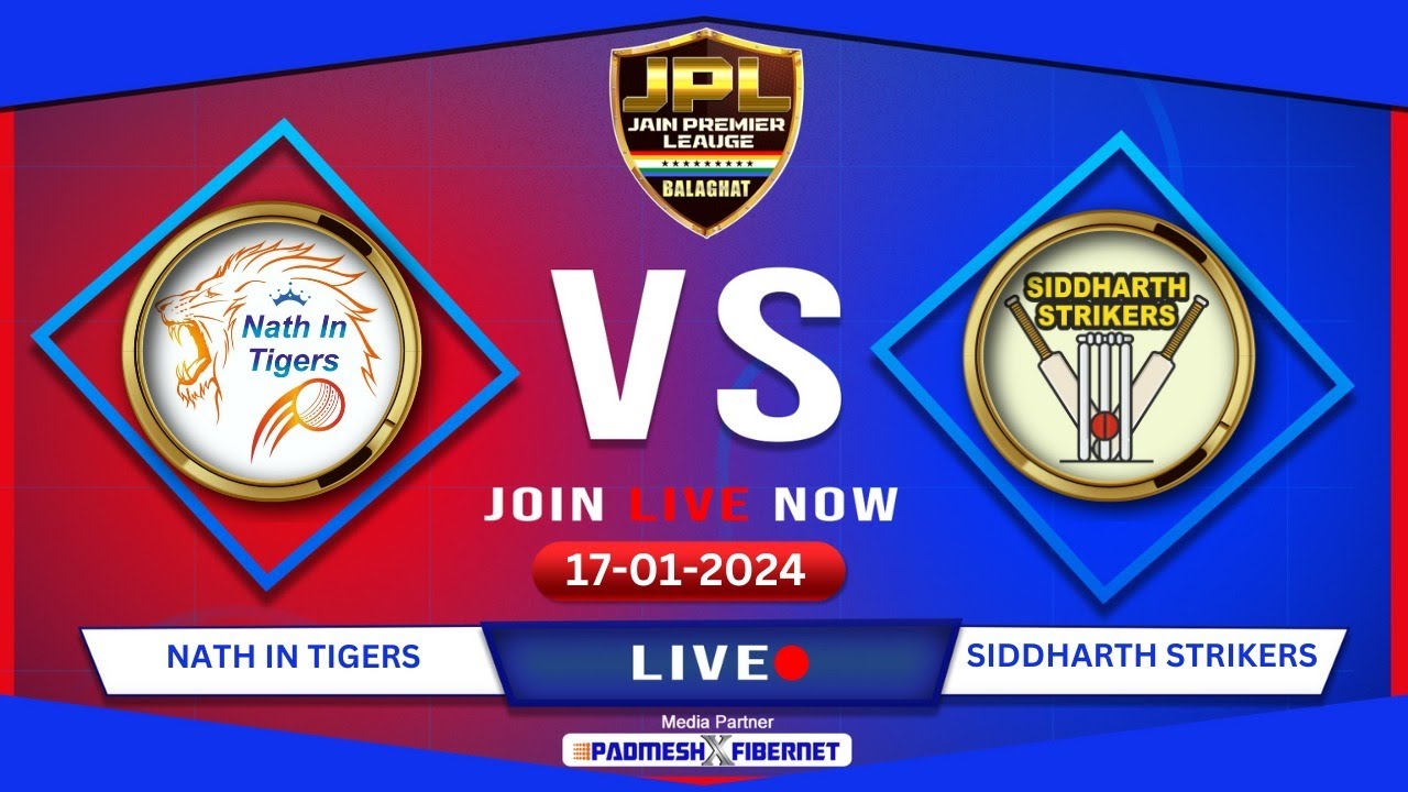 JPL BALAGHAT 8TH MATCH : NATH IN TIGERS VS SIDDHARTH STRIKERS LIVE - YouTube