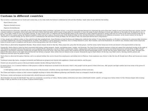 Wikipedia article Shab-e-barat read out loud