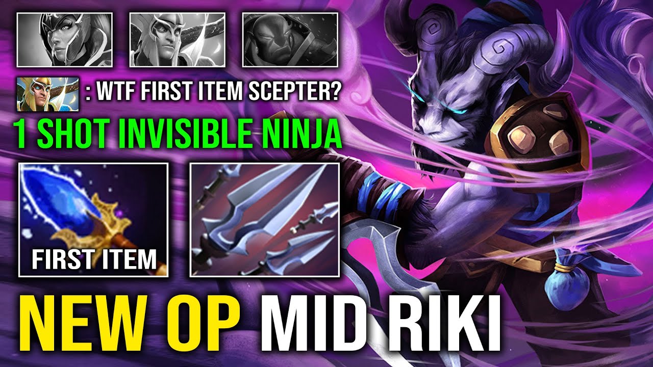 NEW OP MID RIKI First Item Scepter AOE Tricks of Trade 1 Shot Backstab ...