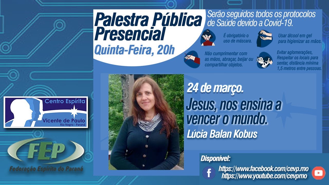 Jesus, nos ensina a vencer o mundo. - Palestra Pública Presencial ...