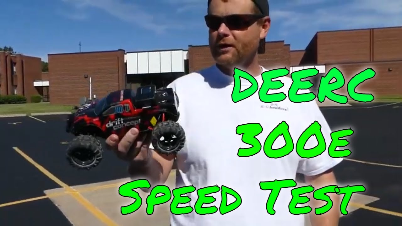 DEERC 300e Speed Test - !:18 Scale Brushless RC Monster Truck - YouTube