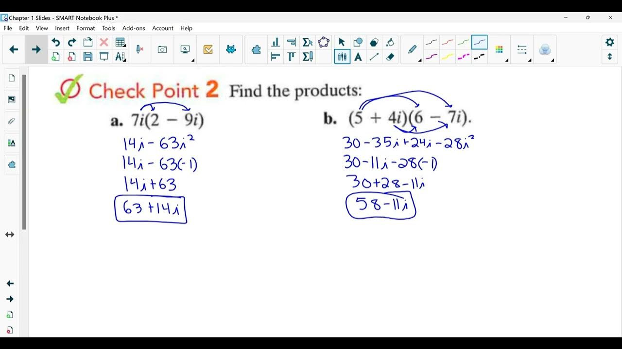 Sec 1.4 Intro to Imaginary Numbers - Adding, Multiplying, Simplifying ...