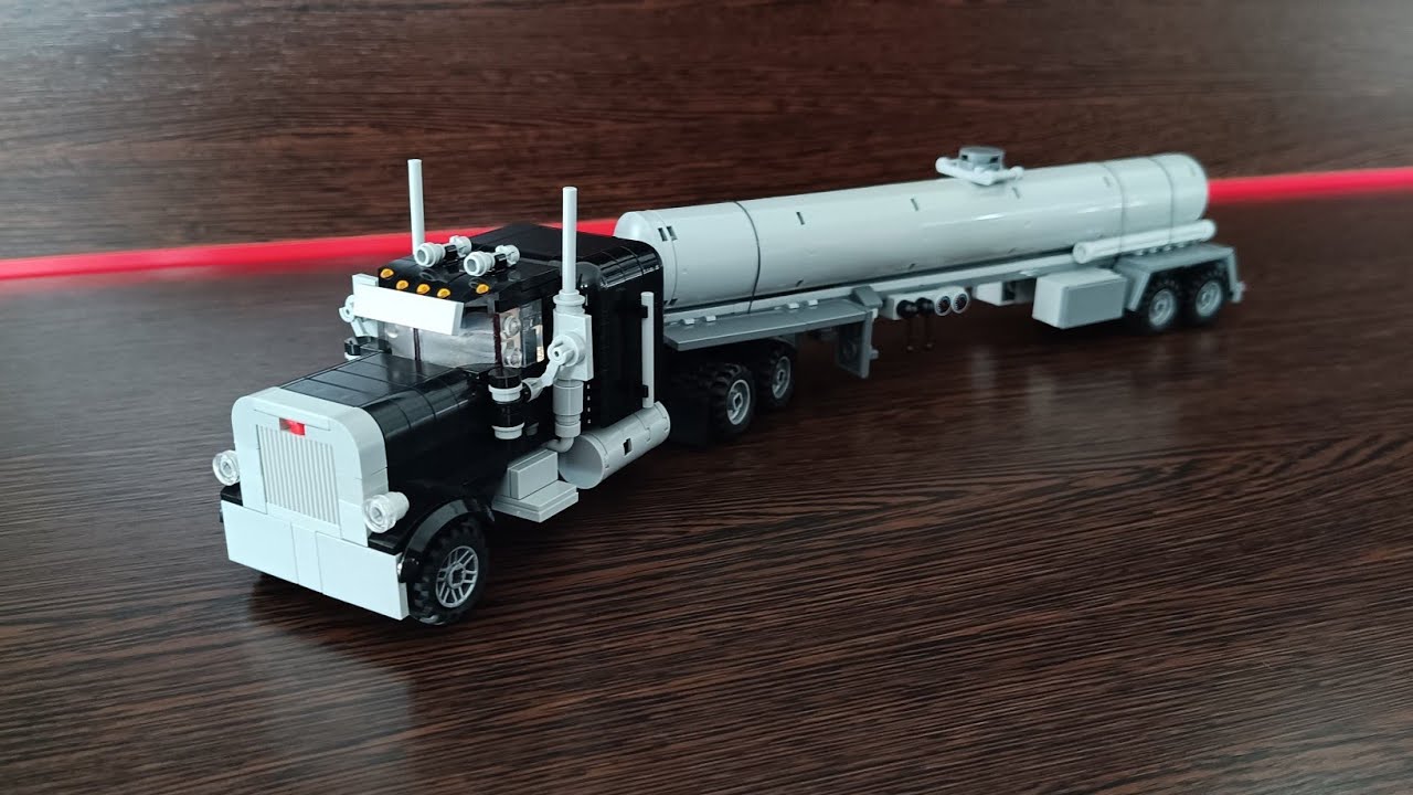 Peterbilt 359 Lego Truck moc обзор - YouTube