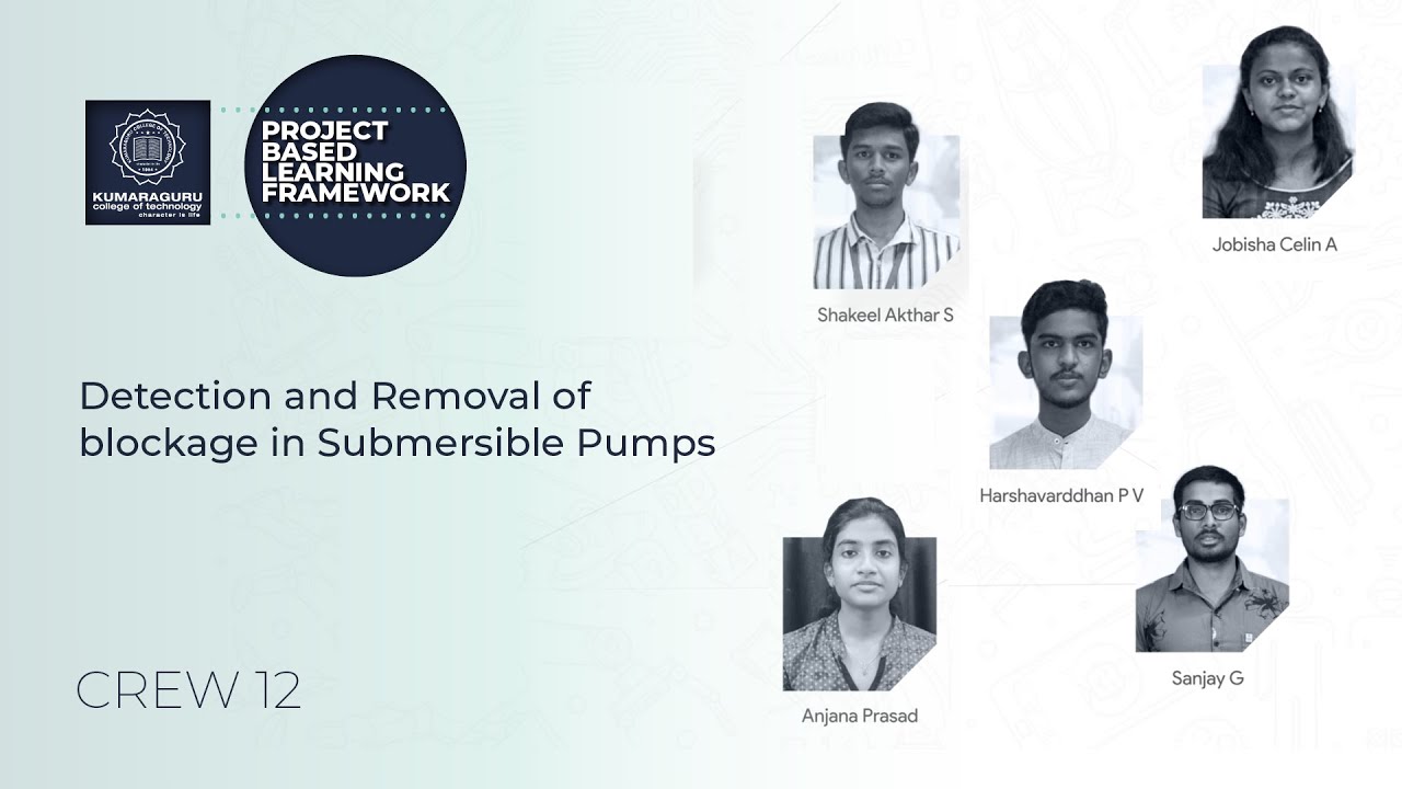 #PBL - Detection and Removal of blockage in Submersible Pumps | KCT ...