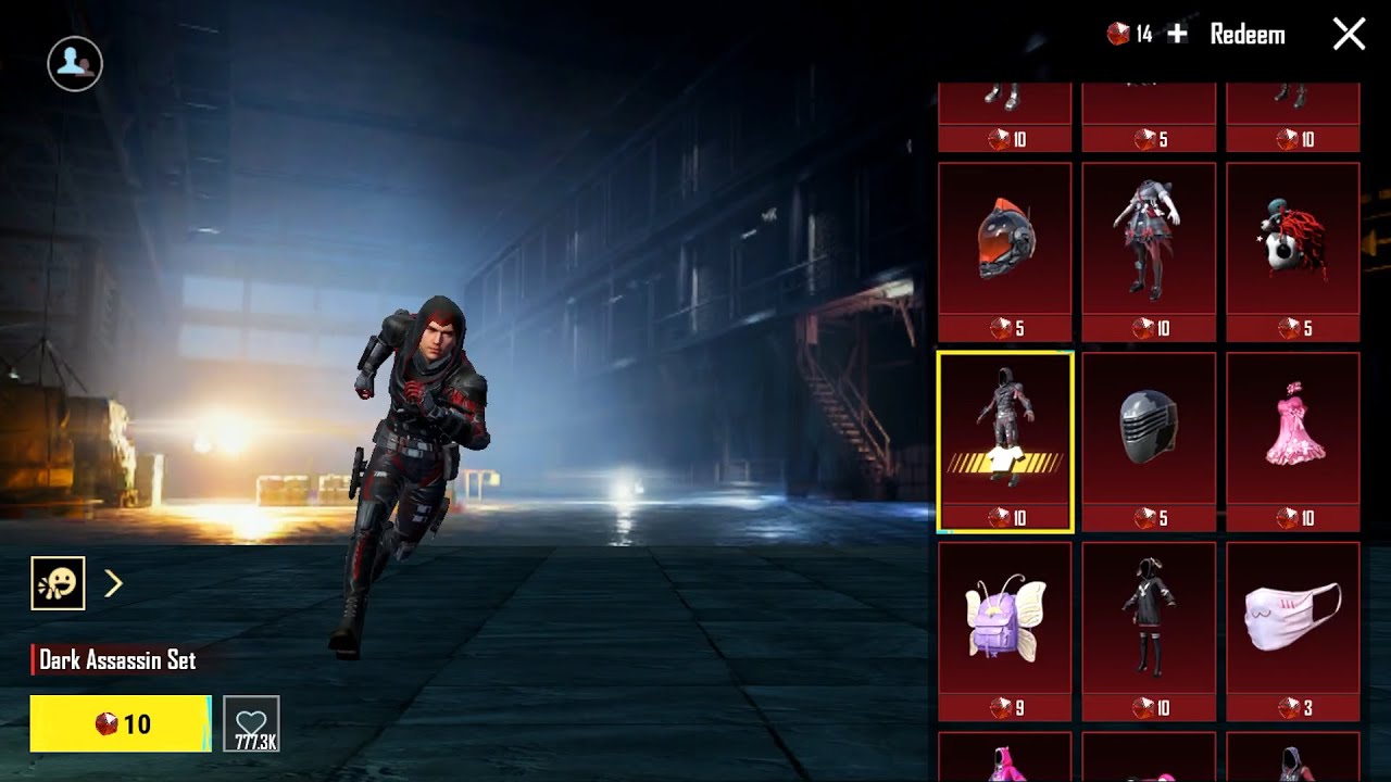 Purchasing Dark Assassin Set From Mythic Forge In PUBG Mobile - YouTube