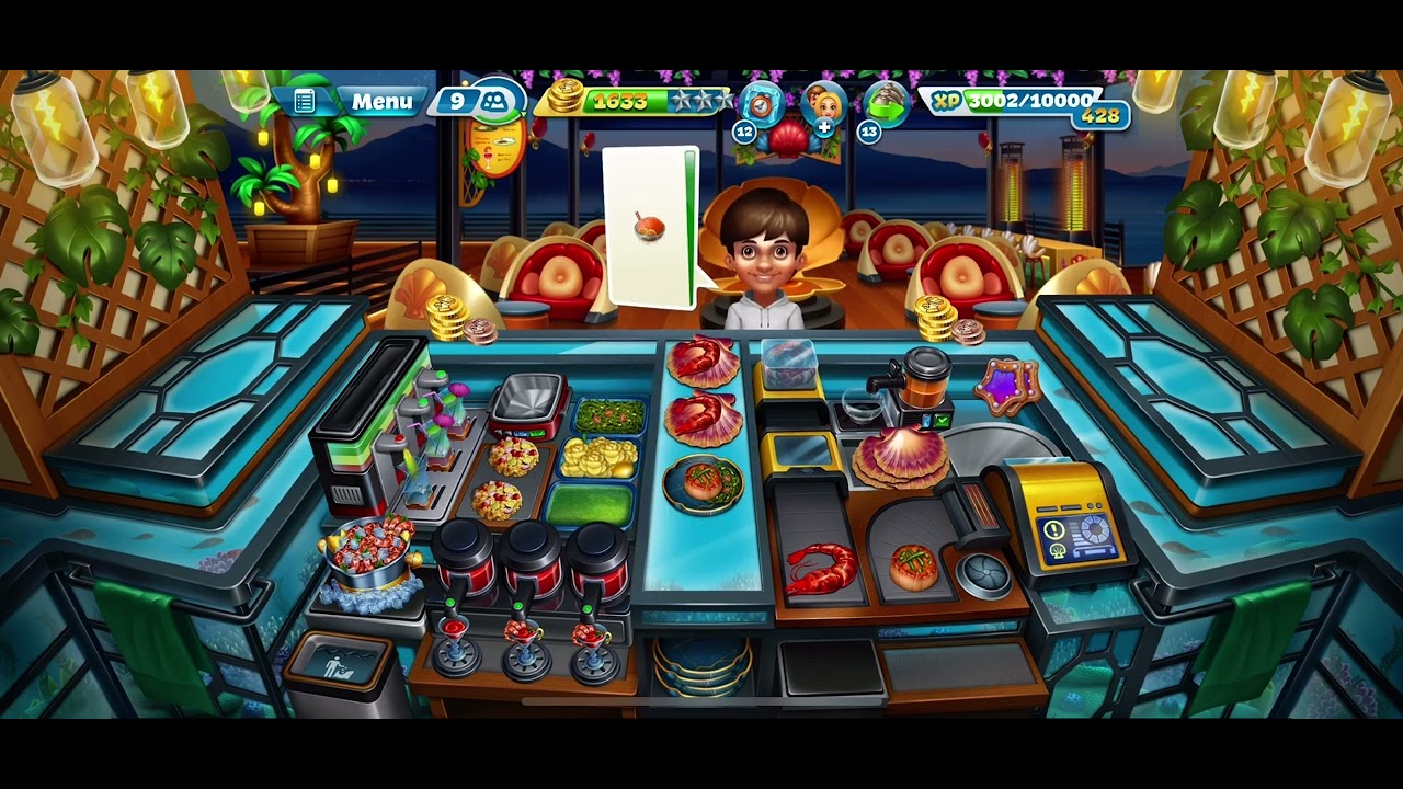 The Seashore Level 38 Cooking Fever (3 STARS/FULLY UPGRADED) - YouTube