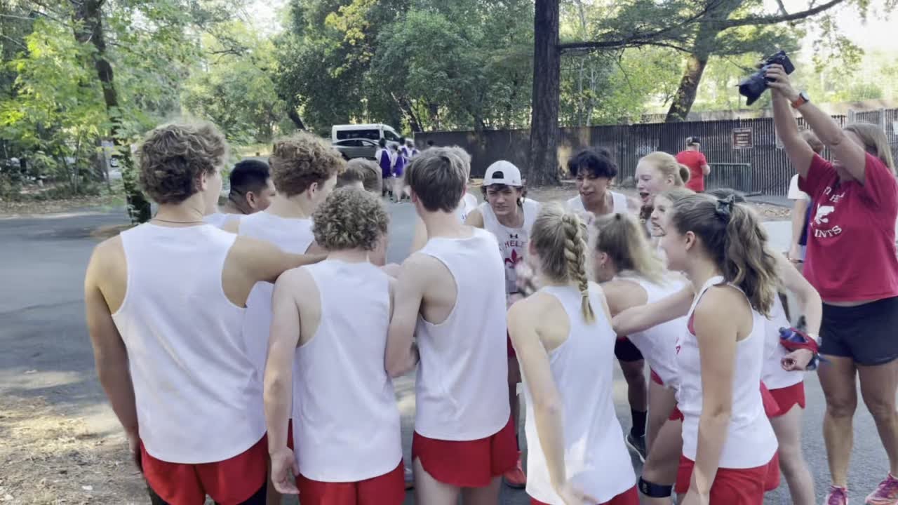 Video: St. Helena High cross country runners, in red, saw Diego Sanchez ...