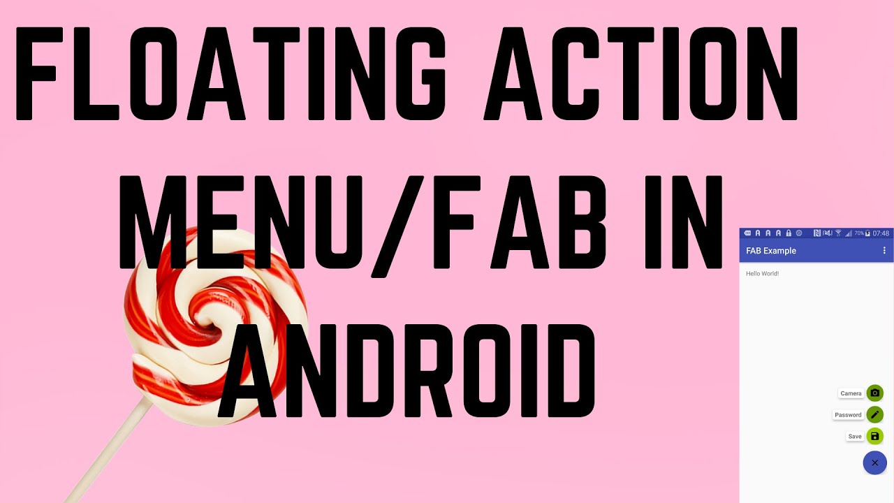 How to create Floating Action Button | Floating Action Menu in android ...