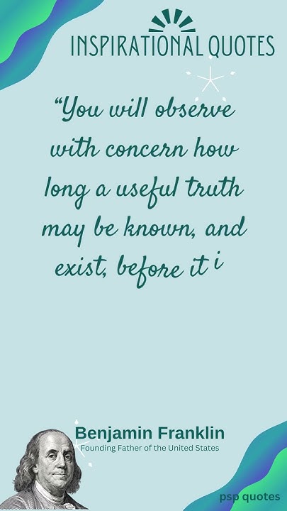 Benjamin Franklin Quotes #62 | Benjamin Franklin Life Quotes ...