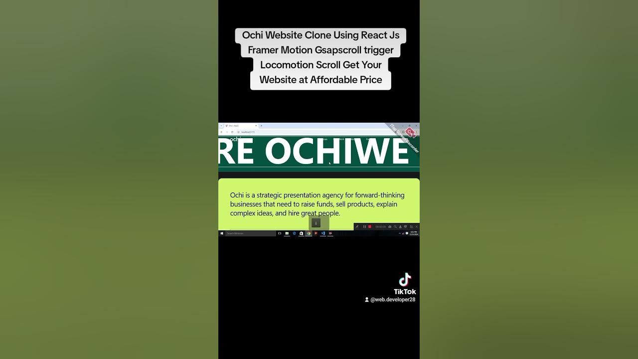 Ochi Website Clone Using React Js #React #Javascript #HTML #Css#programming #coding - YouTube