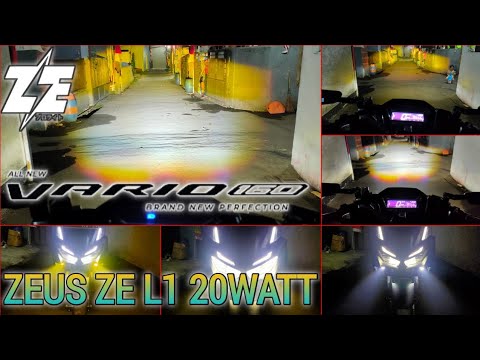 #ZEUS ZE-L1 TERPASANG DI VARIO NEW 160 @aderiyan29 - YouTube