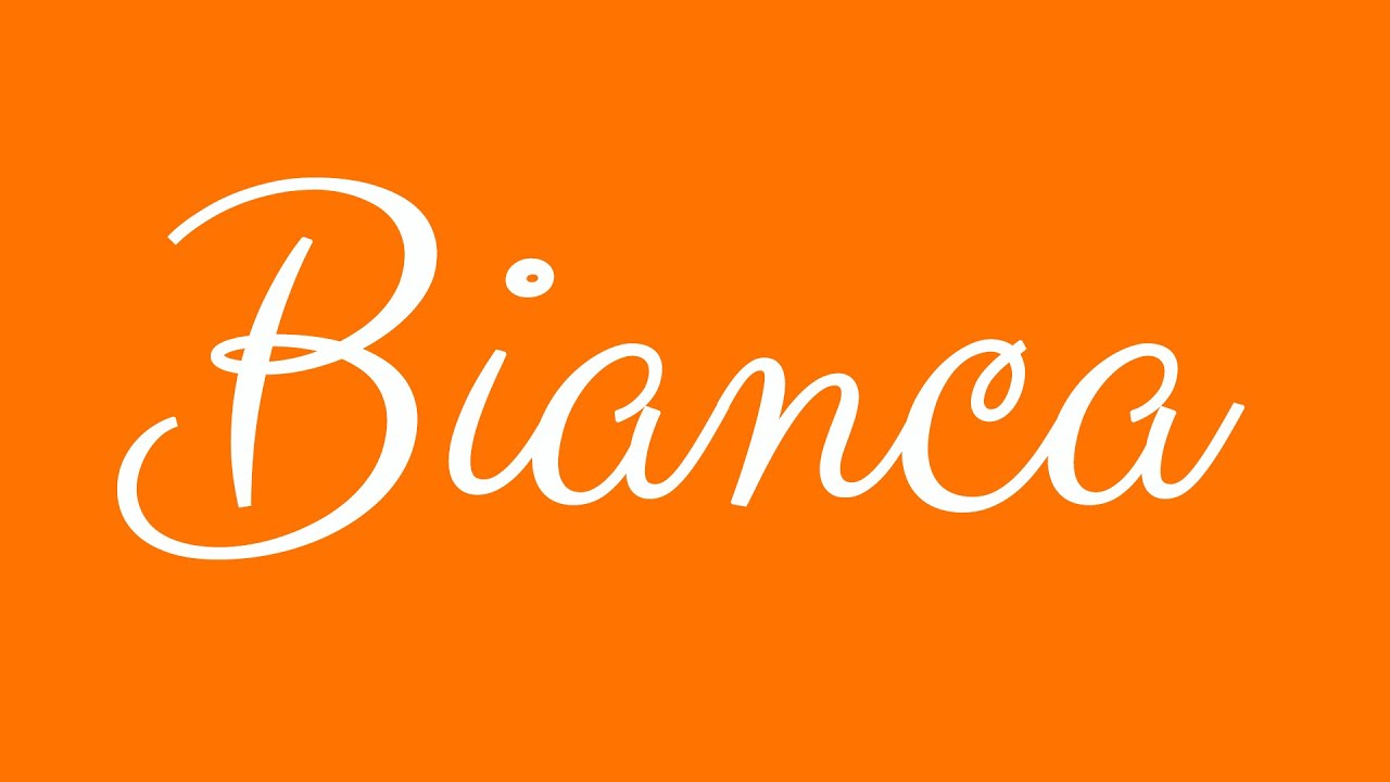 Learn how to Sign the Name Bianca Stylishly in Cursive Writing - YouTube