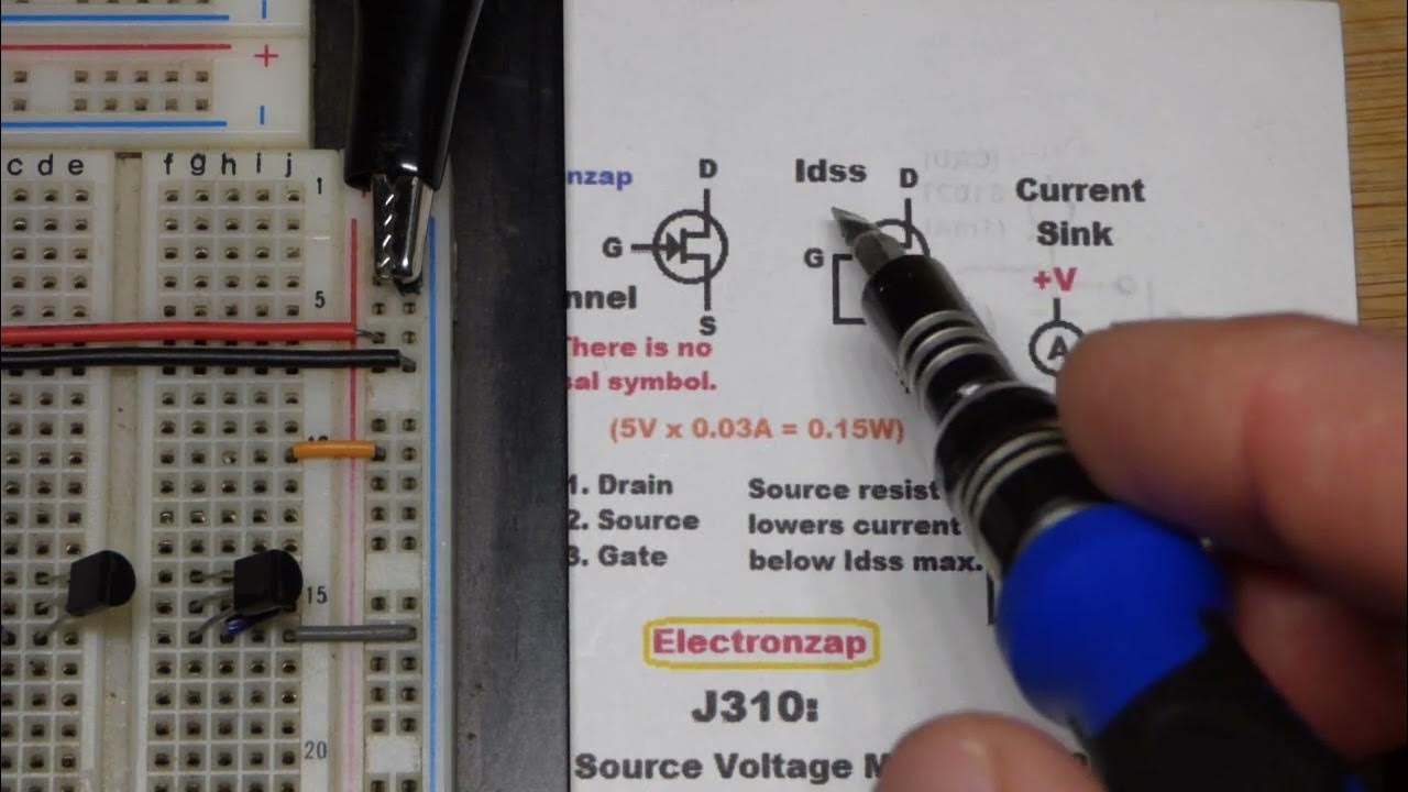 J310 N Channel JFET Idss current source multimeter measured by Electronzap - YouTube