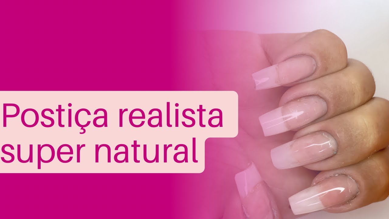 Unha postiça realista muito natural e simples de fazer💅🏻 #unhas # ...