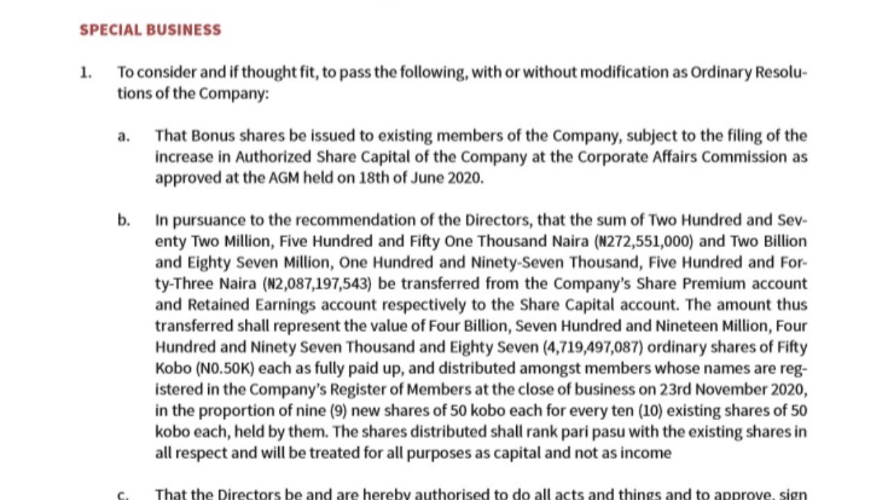 NOTICE OF EXTRA ORDINARY GENERAL MEETING - YouTube