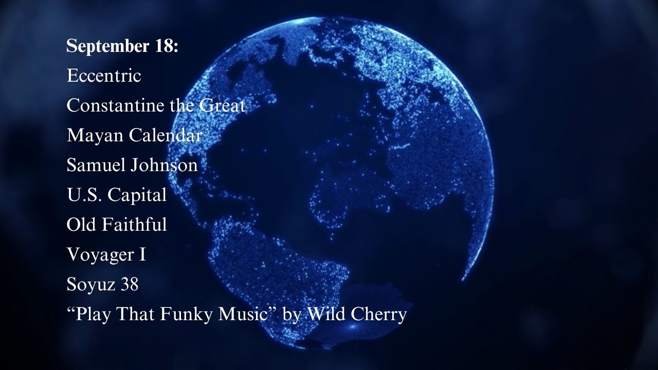 September 18: Constantine, Calendars, and Cosmic Grooves - YouTube