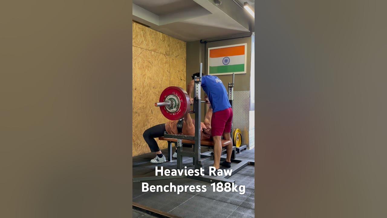 Heaviest Raw BenchPress 188kg - YouTube