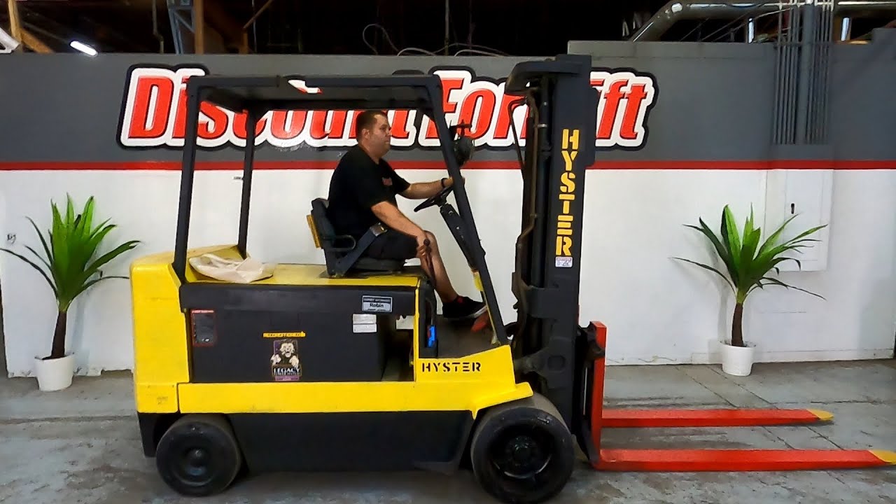 HYSTER E120XL 12,000lb Electric #600N - Forklift for Sale - YouTube