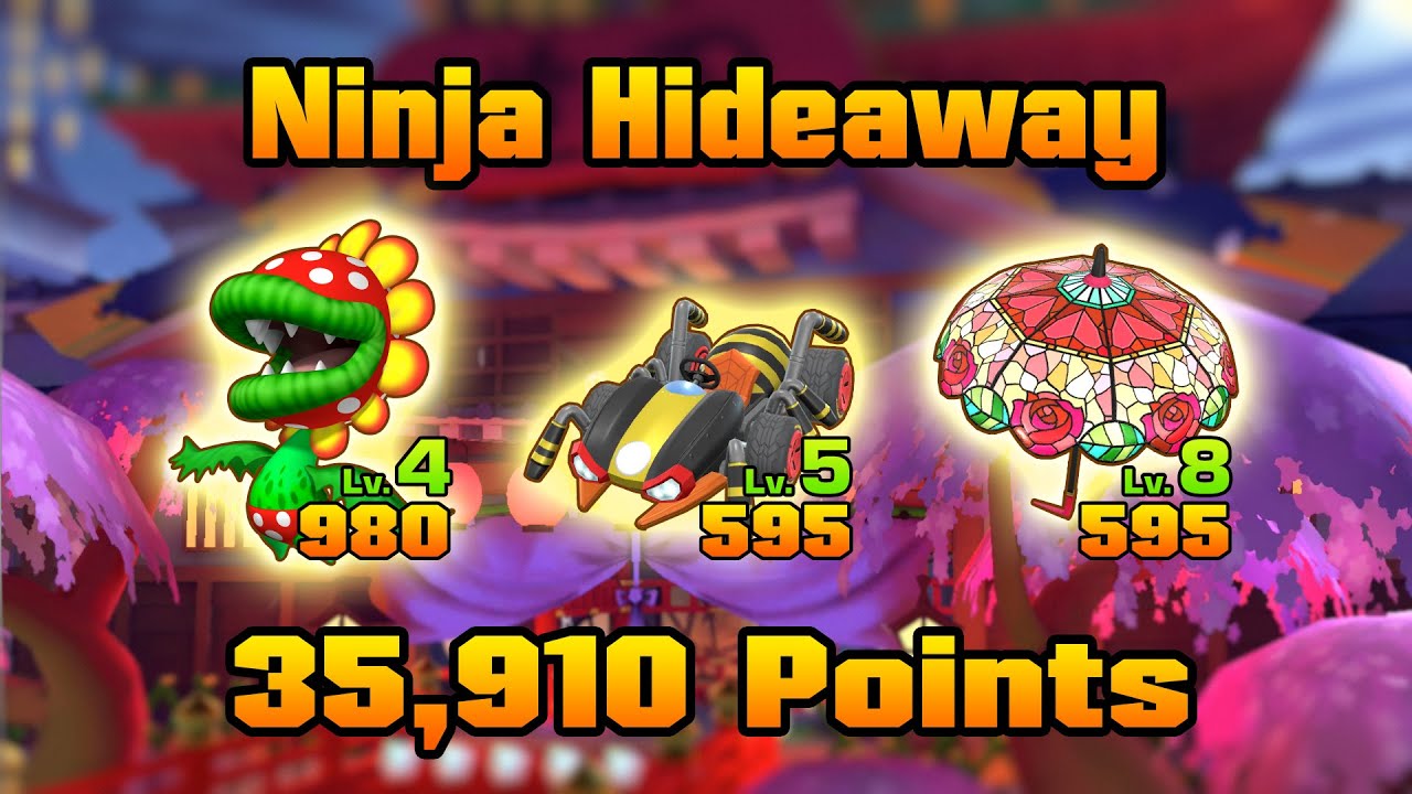 Mario Kart Tour — Ninja Tour ～ Ninja Hideaway ～ 35,910 Points - YouTube