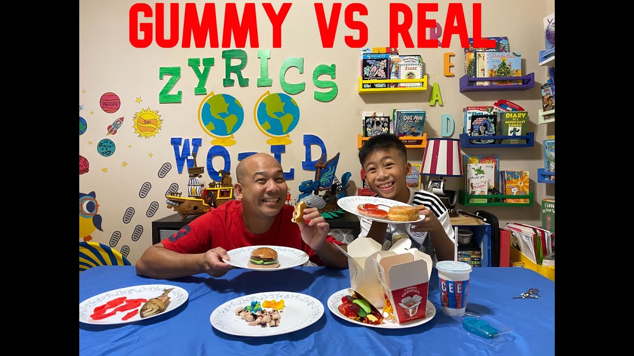 Gummy vs Real Food Challenge - YouTube