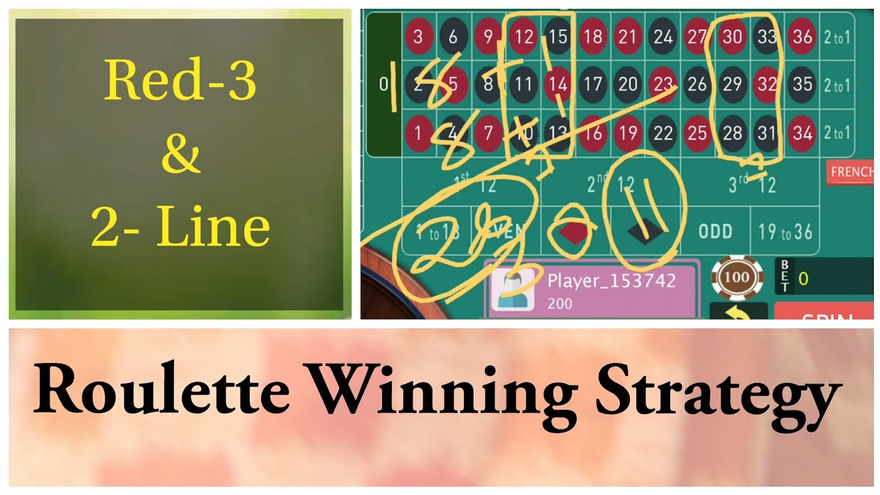 RED-3 & 2- Line Bets ROULETTE Strategy to Win - YouTube