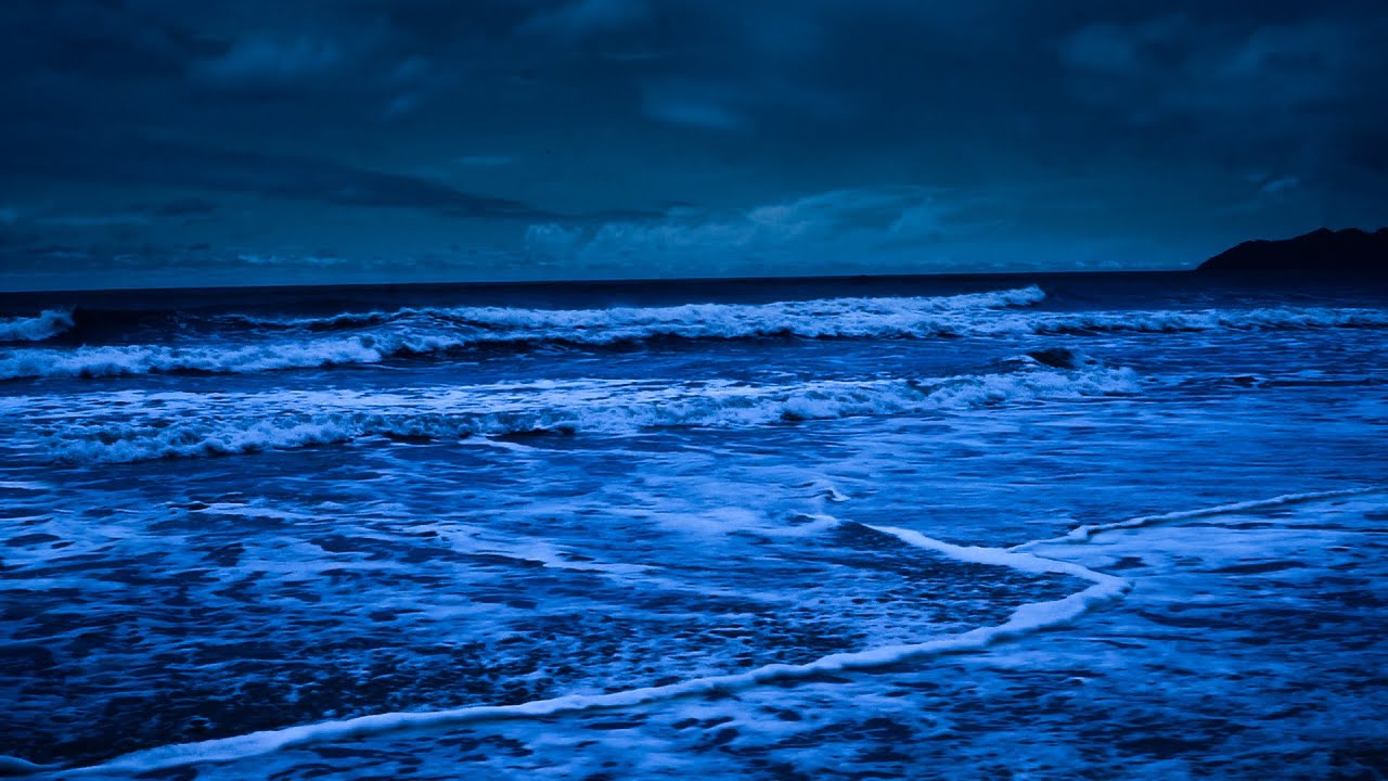 Ocean Wave Sounds At Night | White Noise Helps Sleep Well, Reduces ...