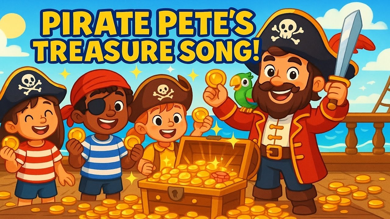 Pirate Pete’s Treasure Song 🏴‍☠️ | Learn to Count, Follow Directions ...