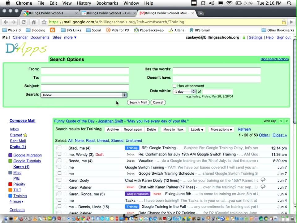 Tutorial: Searching Mail - YouTube