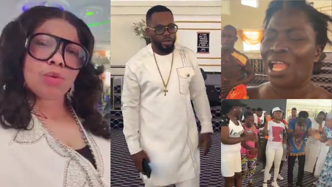 Nana Agradaa church members breaks prayers ahead of..as gathered with ...