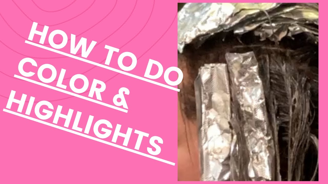 How to do color and partial highlights in one process - YouTube