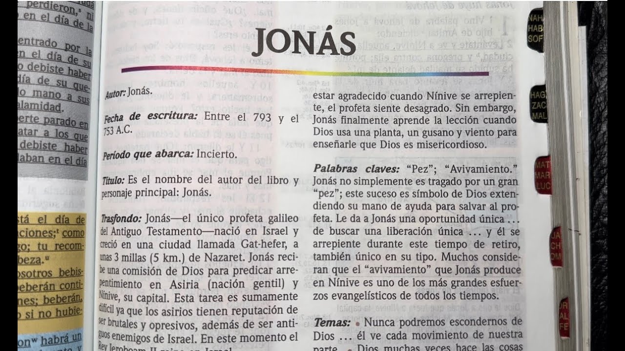 JONAS LIBRO COMPLETO Biblia Reina Valera 1960 - YouTube