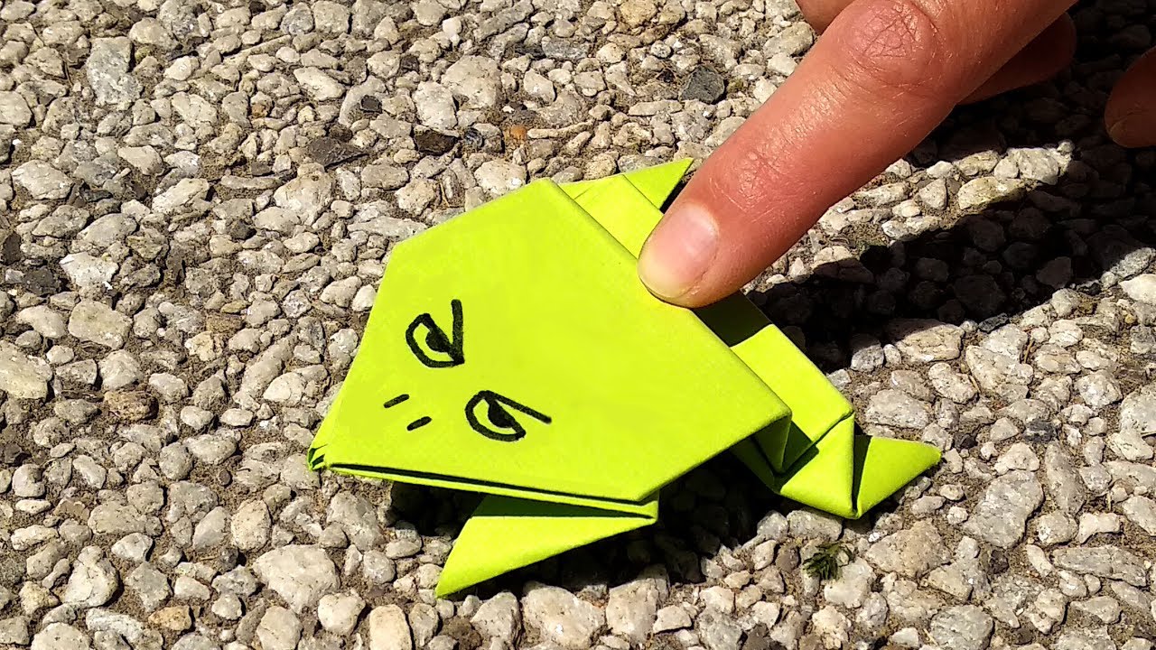 How To Make A Paper Jumping Frog Youtube