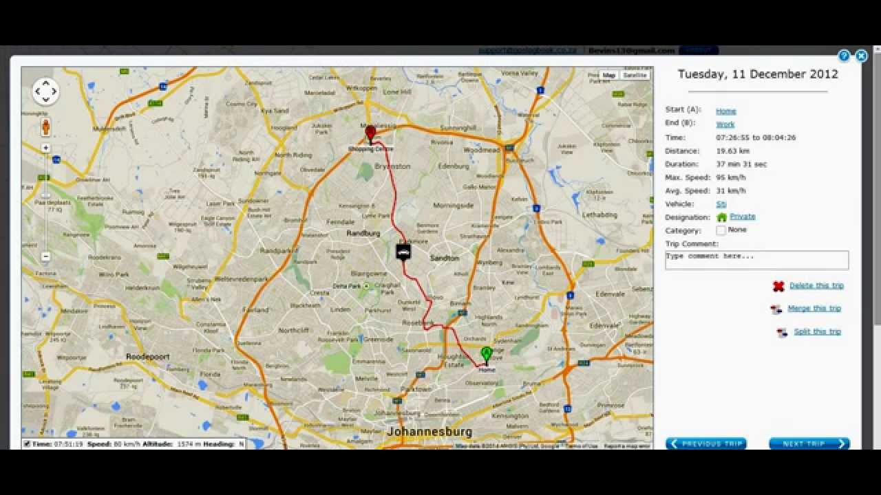 Copy of GPS Log Book - How to view trip details - YouTube