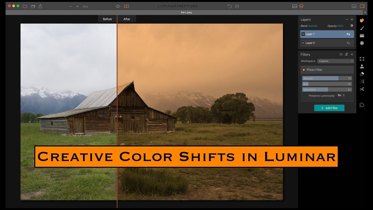 Creative Color Shifts in Luminar - YouTube